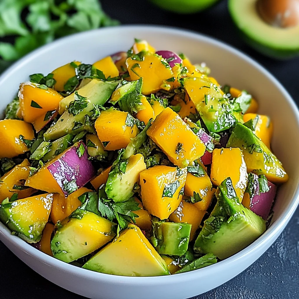 Avocado Mango Salad with a Zesty Lime Dressing